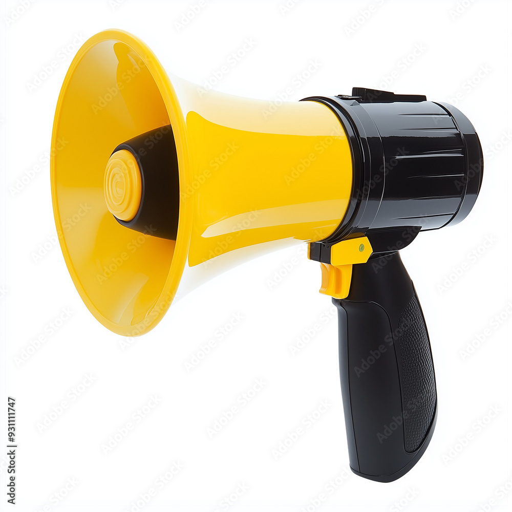 Powerful Handheld Megaphone Designed with a Loud Siren for Alerts Stock ...