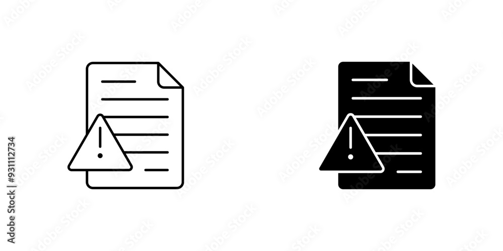 Problem statement Icons set - Caution Notice Paper Illustration for Web ...