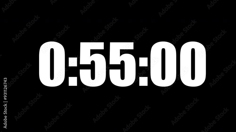 Countdown Timer 60 Second Countdown Timer Large White Numbers On