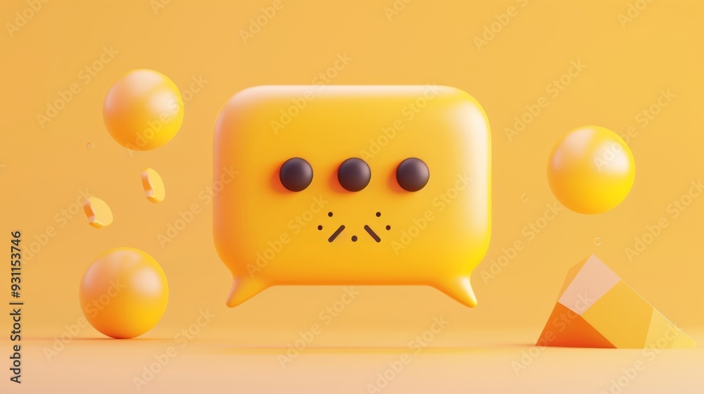 Photo of empty warning message bubble, push notification with danger ...