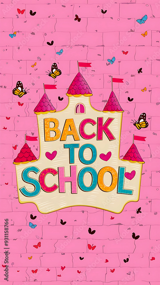 Beautiful typography of the text "Back to school" with a gradient ...