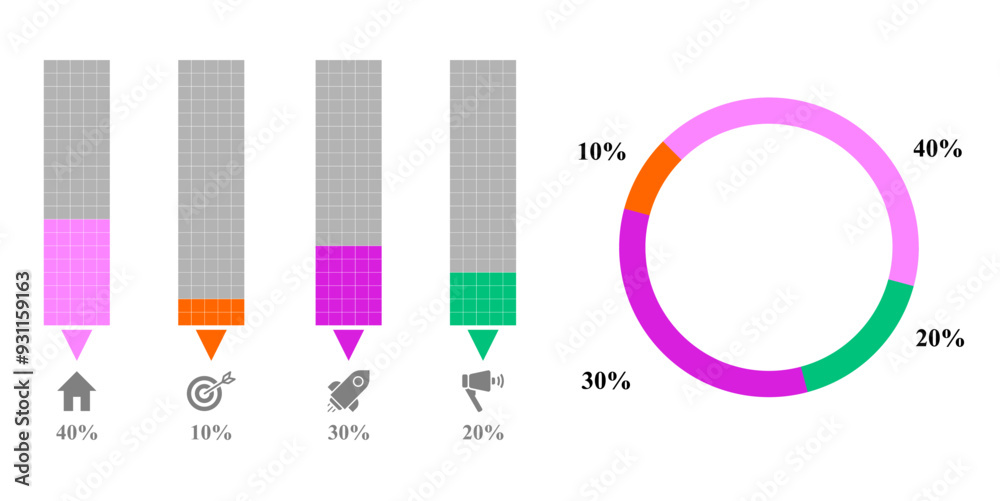 Editable infographics collection Charts ,corporate report ,data ...