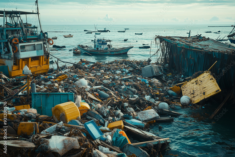 Garbage in the sea, Water pollution in the ocean harm sea creature ...