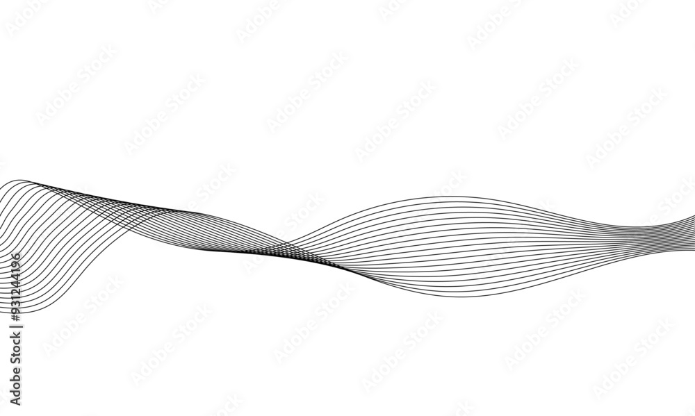 Abstract Gray wavy business and banner curve line background. Digital ...