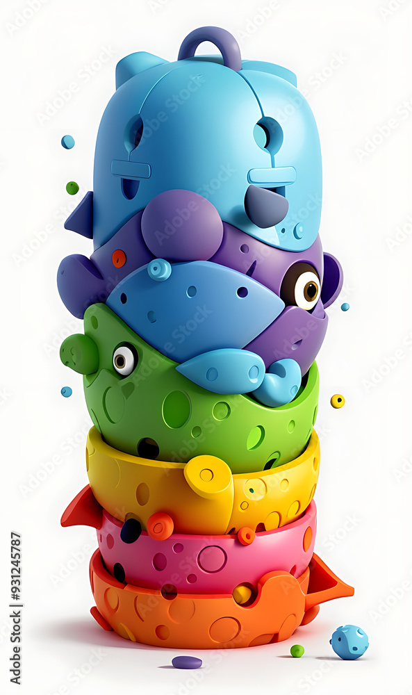 An abstract illustration of cognitive load with representations of ...