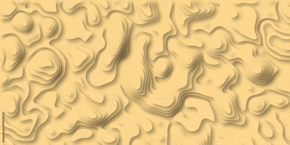 3D Woodcut Stylized Brown woody topographic contour scheme and terrain ...