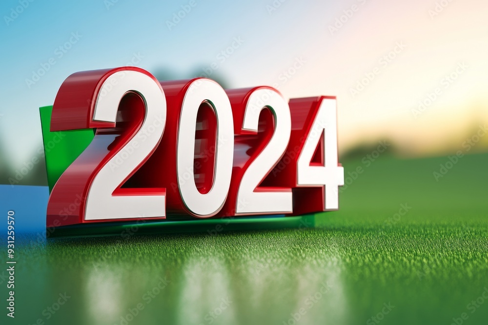 checkmark and "2024" text on a blue background, with a simple design ...