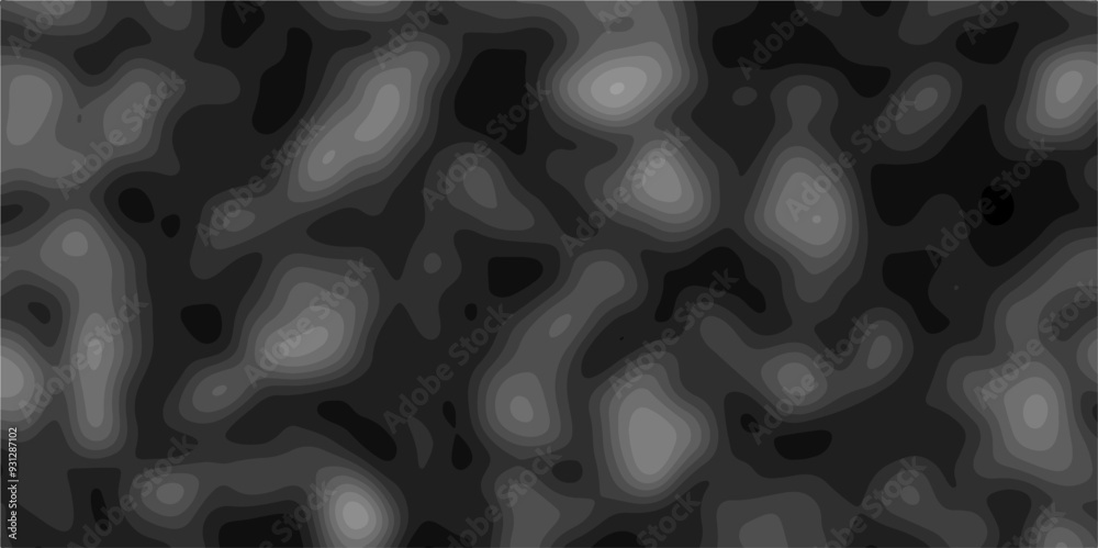 Gray Stylized topographic contour map. Abstract lines or wavy backdrop ...
