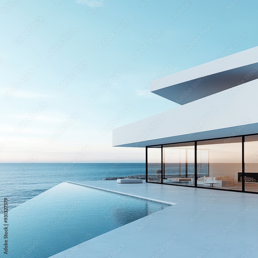 Modern villa with stunning ocean view and infinity pool, perfect for ...