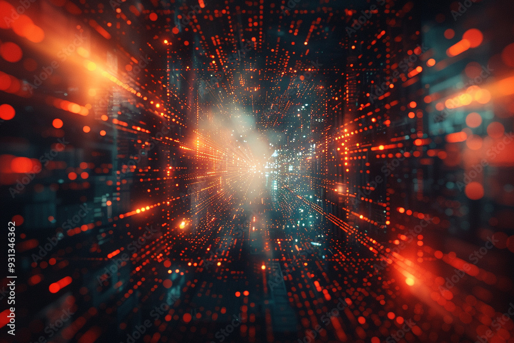 abstract technology background showcases a dynamic fusion of mixed ...