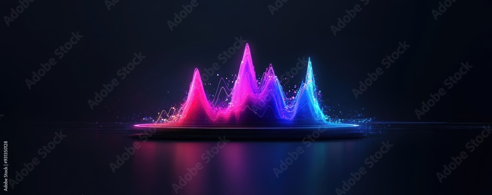 A histogram featuring overlapping axes and data distribution ...