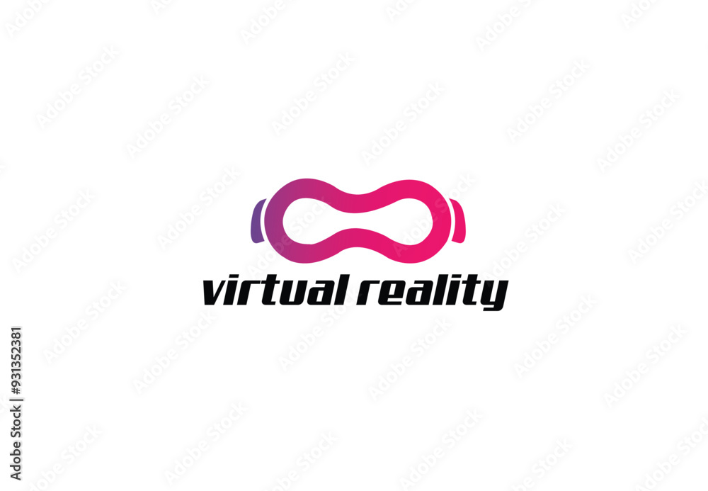 VR logo design . virtual reality creative logo design . VR creative ...