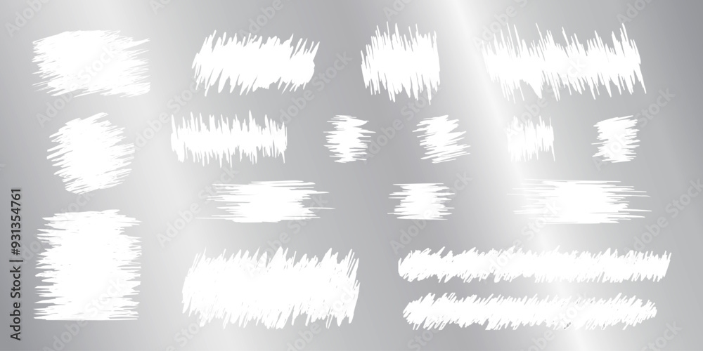 Scraped textures on metallic scratch card surface. Collection of ...
