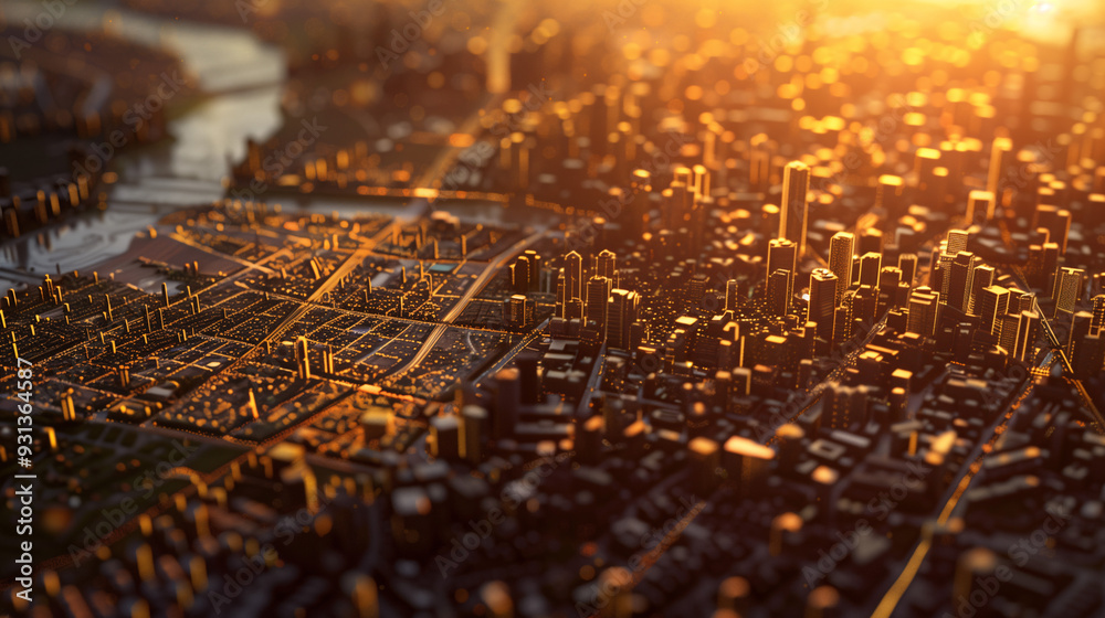 Heatmap Visualization of City Population Density Stock Photo | Adobe Stock