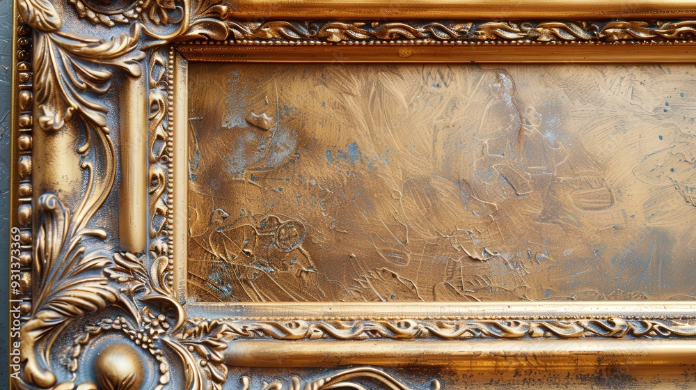 Imagine a frame for an award plaque. Describe the details that make the ...