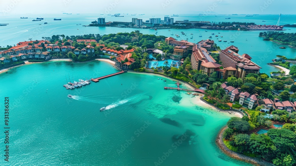 Sentosa Island, a popular resort destination, boasts beaches, theme ...