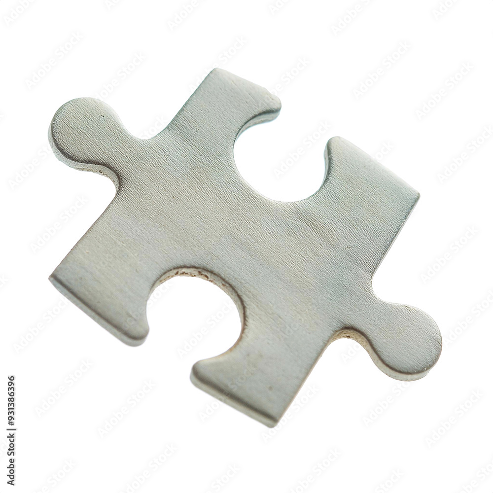 One puzzle piece standing alone on a clear background, great for ...