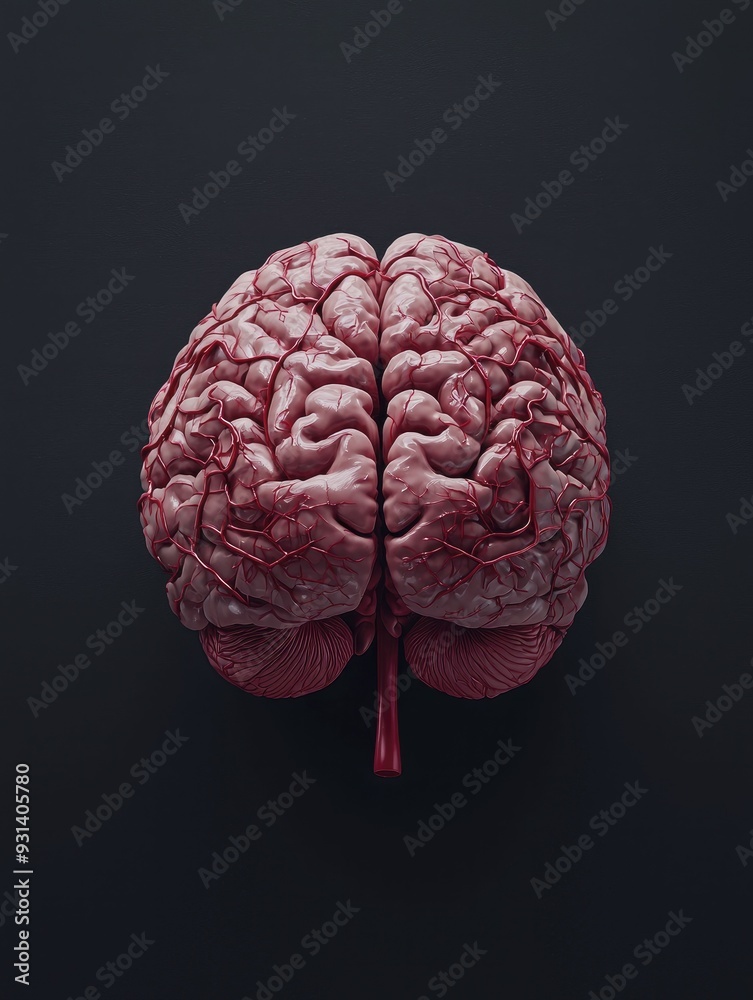 Cutting-edge 3D visualization of the human brain highlighting the ...