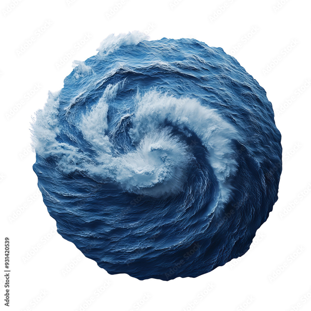 Fascinating swirl of ocean waves, capturing the dynamic beauty and ...