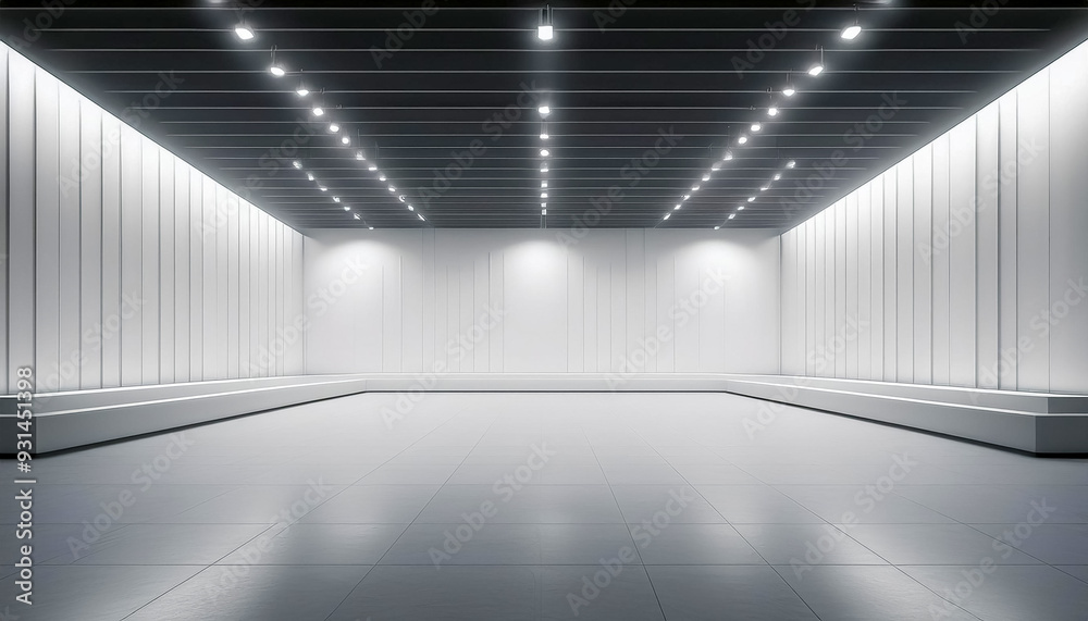 white simple convention hall blank space for yours design generative ai ...
