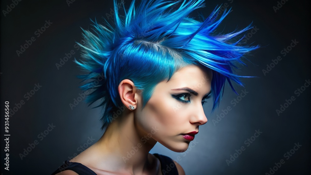 Electric blue pixie cuts with spiky, textured layers capture the ...