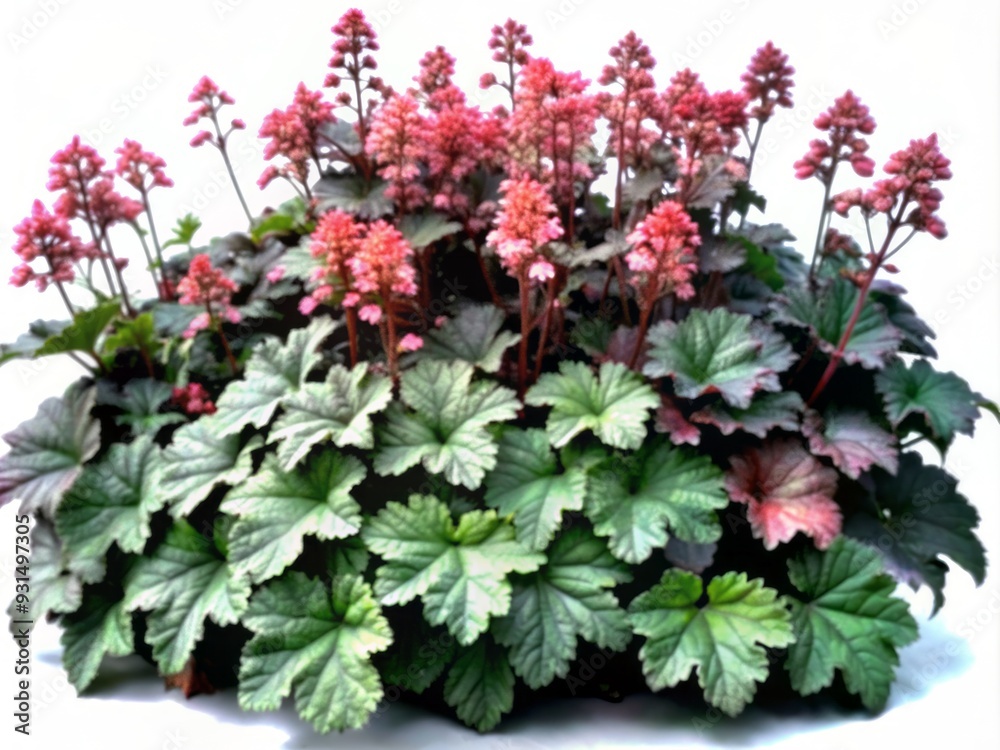 Vibrant coral bells flowers piled high in a heap, showcasing delicate ...