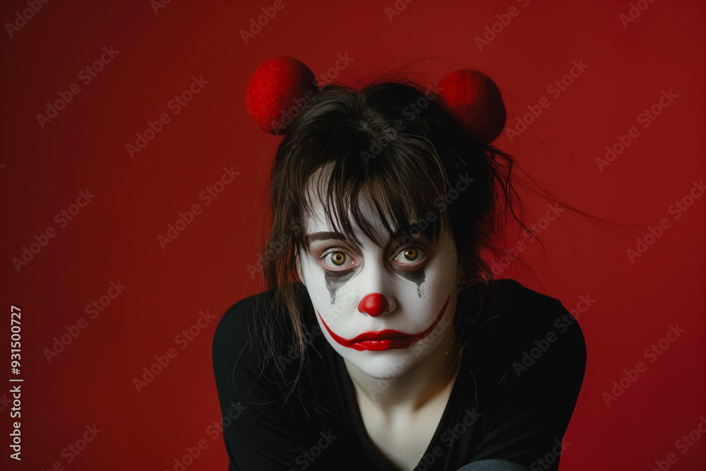 Sad Clown Costume for Halloween features a young woman dressed as a ...
