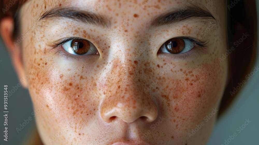 Freckles and Spot melasma pigmentation skin facial treatment over Asian ...