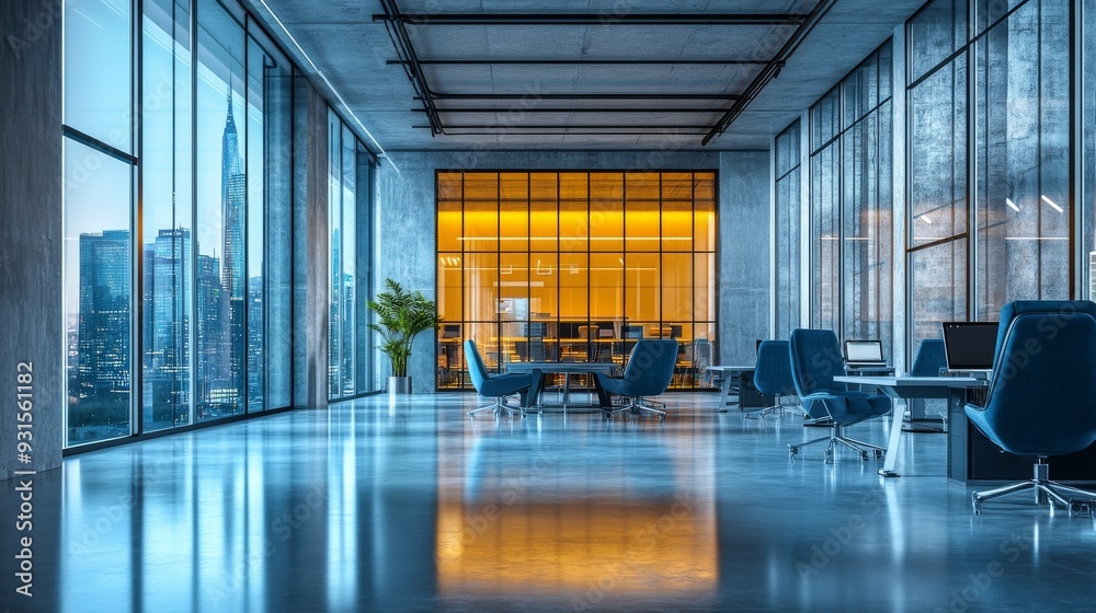 Futuristic Workspaces With Ai Driven Collaboration Tools A Modern Office Where Teams