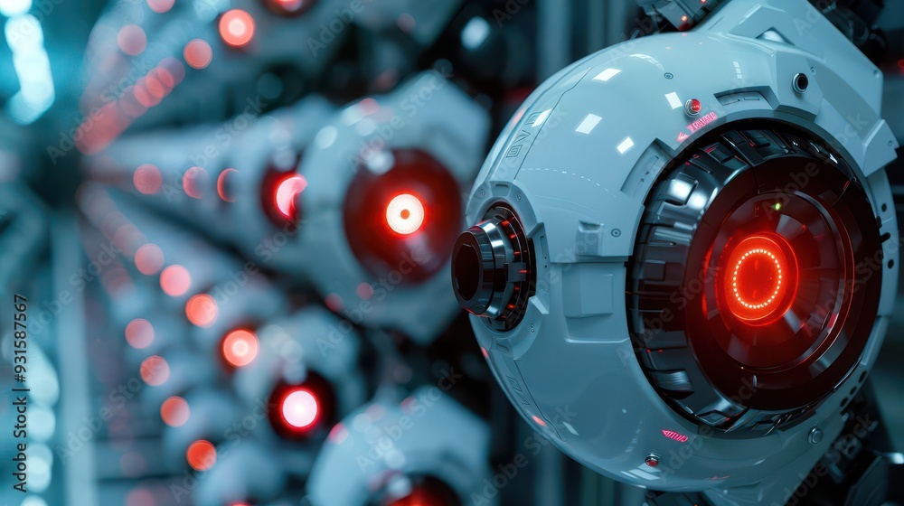 Reinforcement learning in autonomous robotics, top view, representing ...