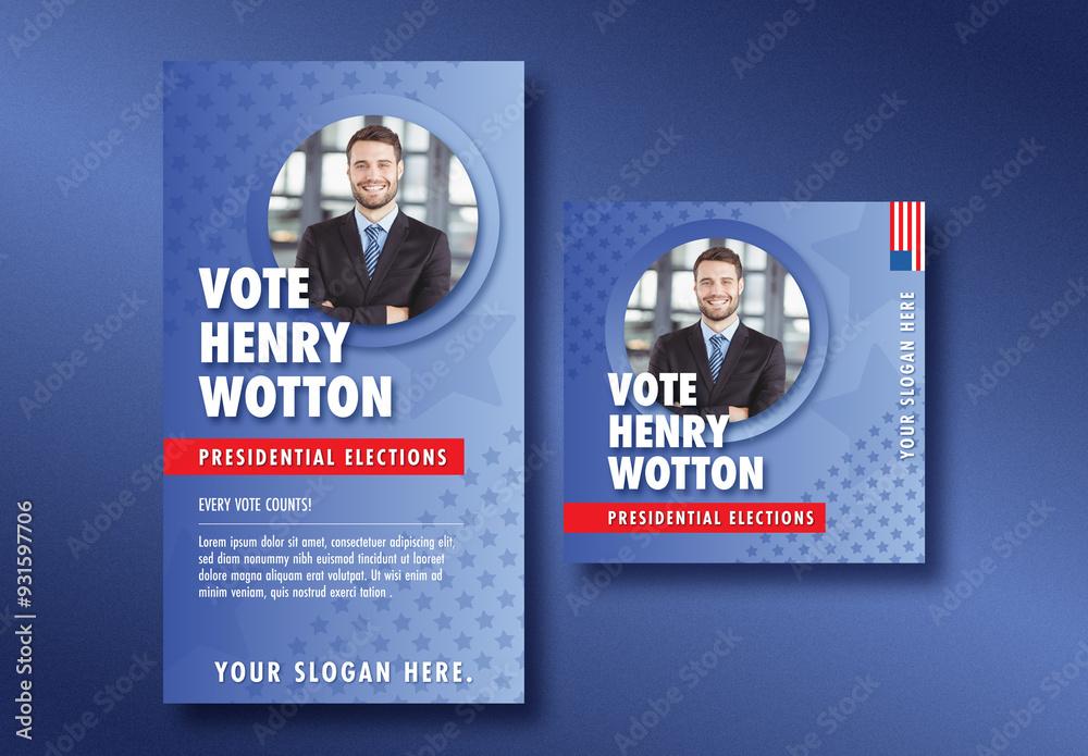 Political Campaing Social Media Post Stock Template | Adobe Stock
