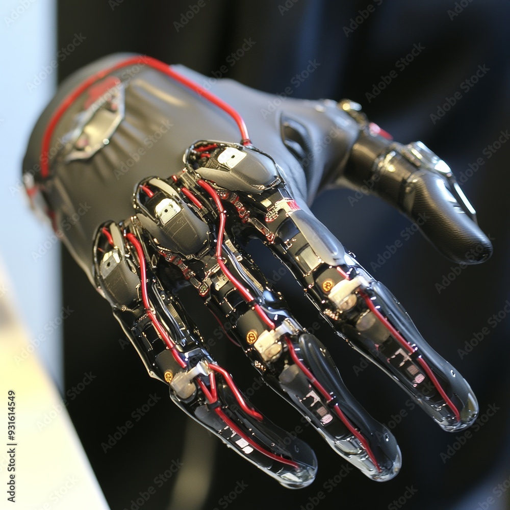 9. Sensor technology in cybernetic systems, showcasing the integration ...