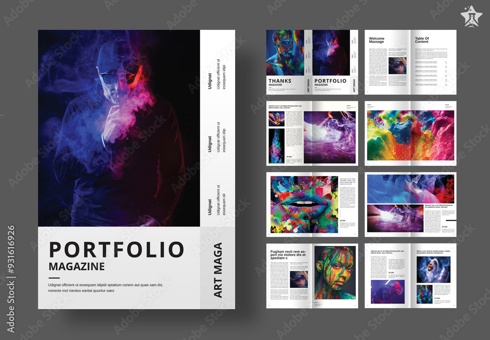 Portfolio Magazine Layout Stock Template | Adobe Stock