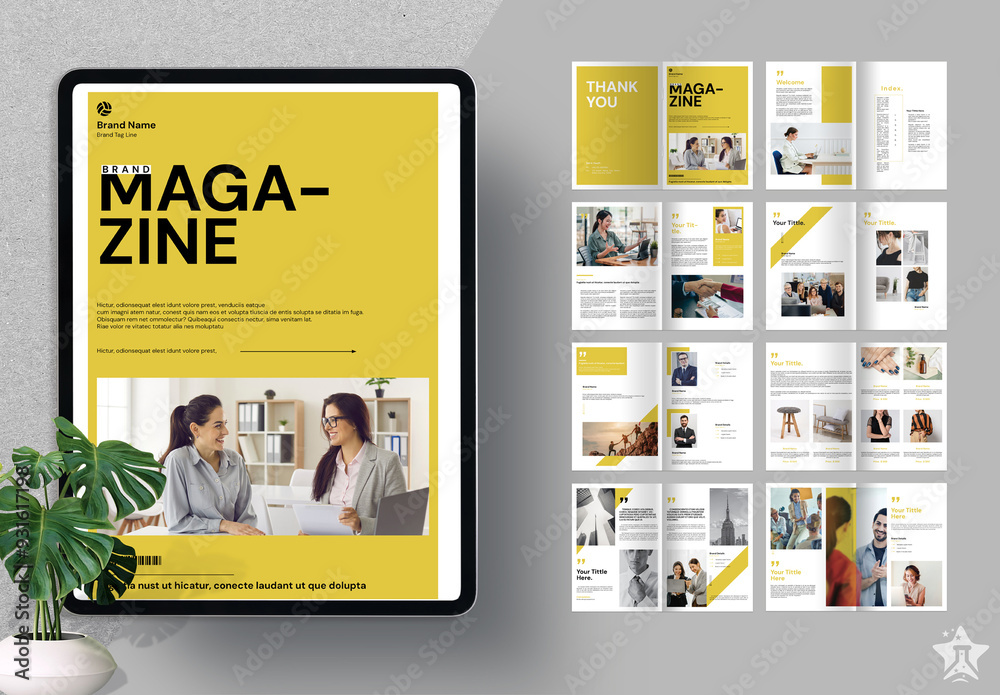 Simple Magazine Layout Stock Template | Adobe Stock
