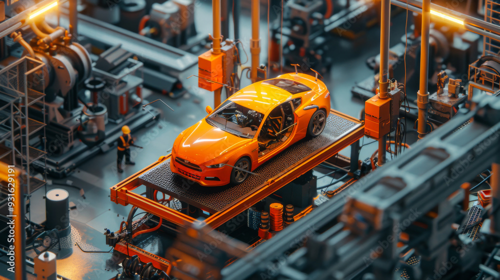 Modern layout of a machine-building plant being built using an ...