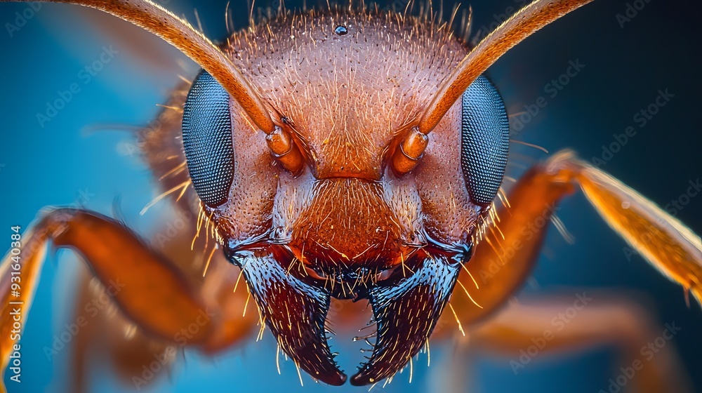 Extreme Macro Close Up of Vibrant Insect Compound Eye and Intricate ...