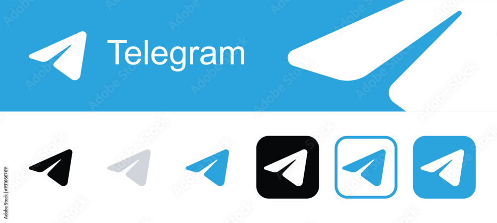 Telegram logo. Telegram messenger icon. Stock Vector | Adobe Stock