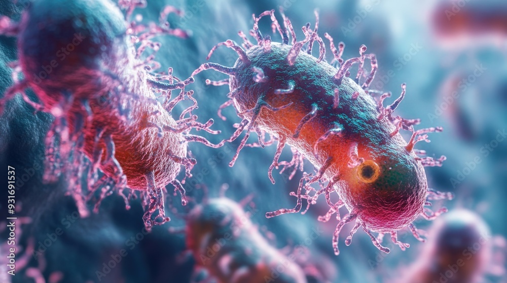 Observing bacterial conjugation, highlighting the transfer of genetic ...