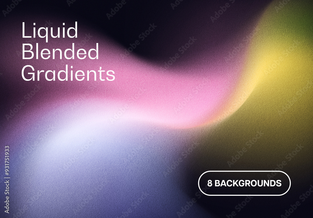 Blended Gradient Backgrounds Mockup Stock Template | Adobe Stock