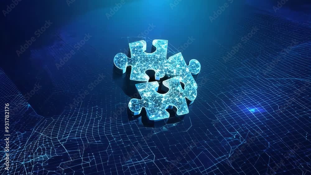 Digital Puzzle Piece with Technology Circuit for Innovation and Problem ...