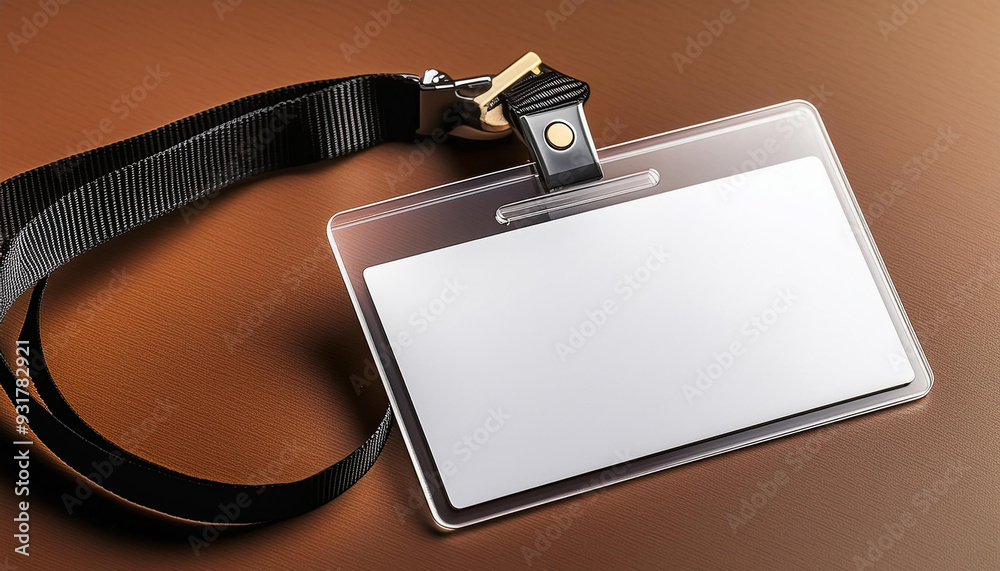 High-quality image of a blank staff ID card design for lanyard card ...