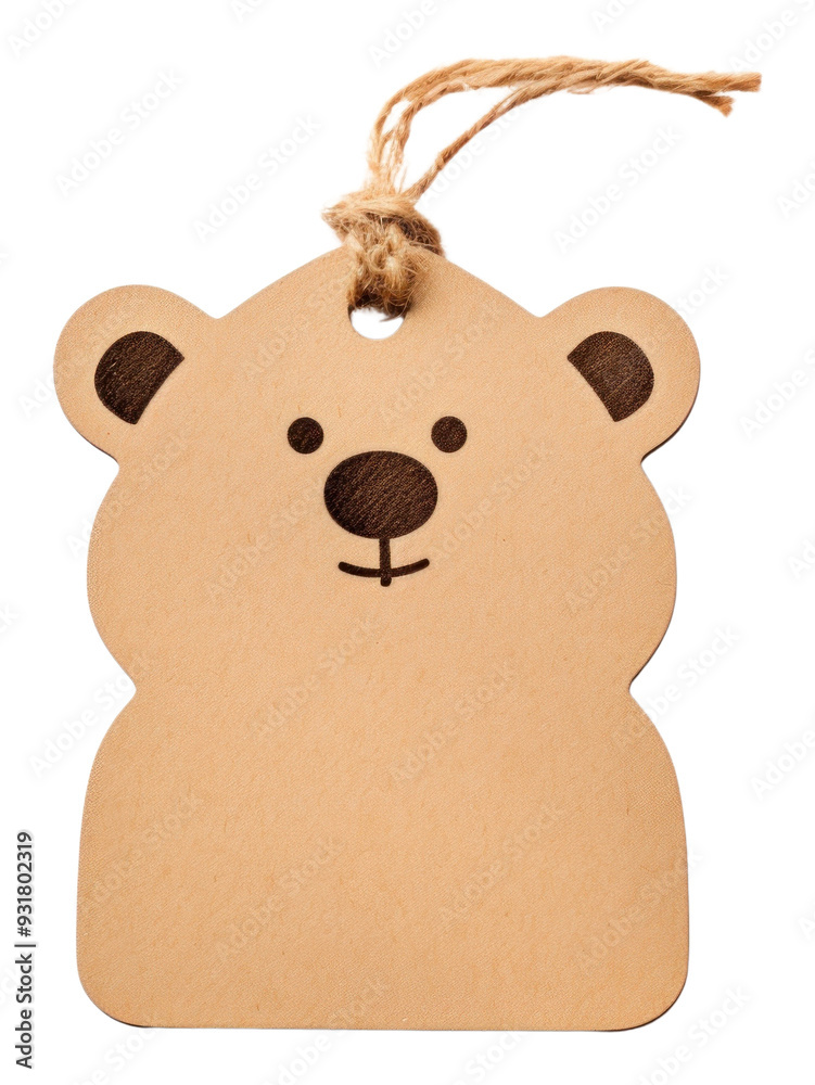 PNG Price tag paper label bear shape white background anthropomorphic ...