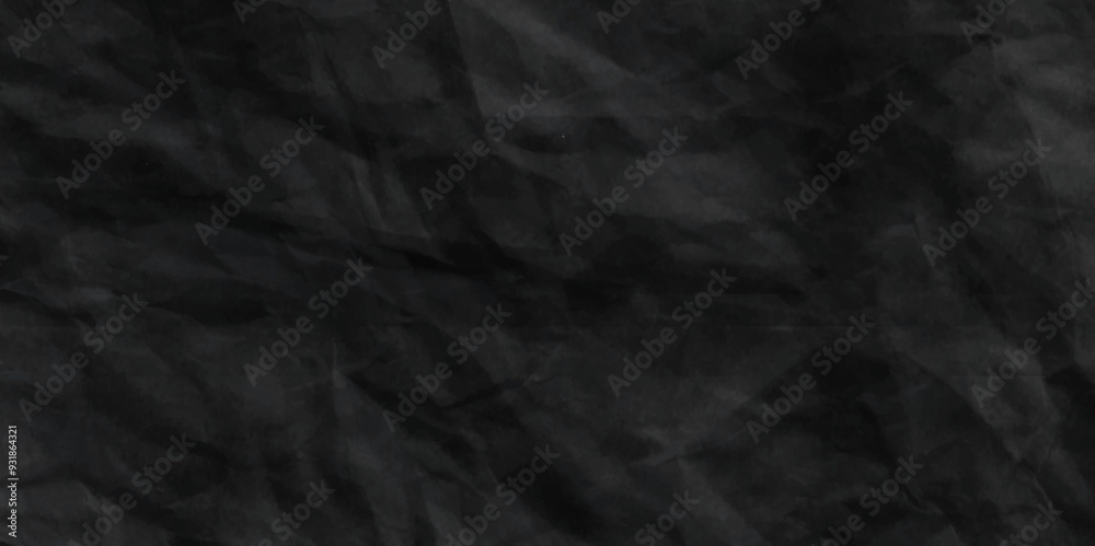 Vector Dark black crumpled old paper background. black cracked texture ... Vector Dark black crumpled old paper background. black cracked texture ...