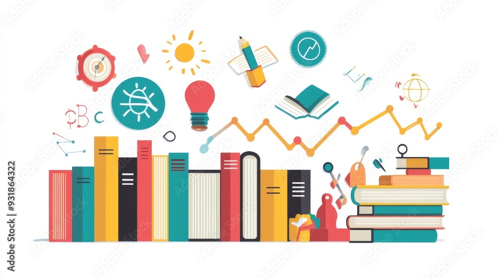 Education infographic of a student's achievement growth curve ...