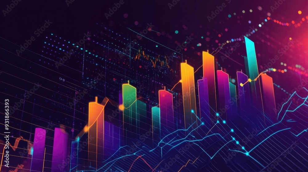 Trading profit enhancement infographic with upward charts and step-by ...