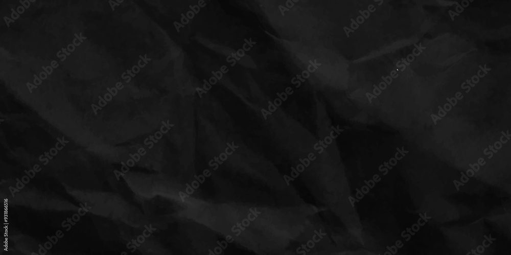 Vector Dark black crumpled old paper background. black cracked texture ...