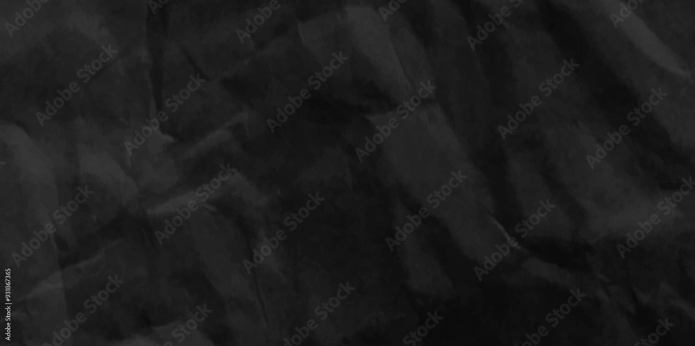 Vector Dark black crumpled old paper background. black cracked texture ... Vector Dark black crumpled old paper background. black cracked texture ...