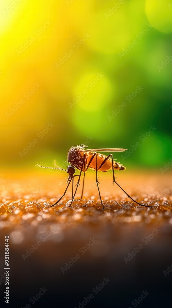 Swarm of Mosquitos, a dense cloud of tiny insects buzzing in the warm ...