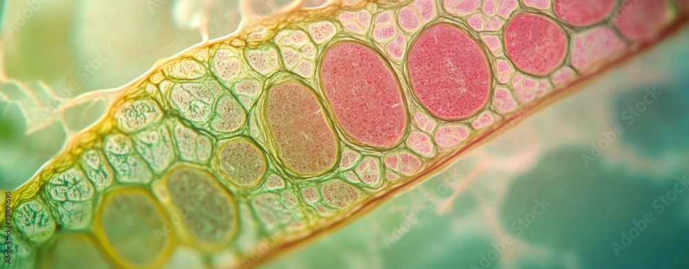 Microscopic Leaf Structure: A captivating close-up reveals the ...