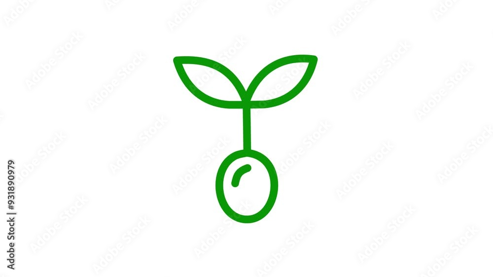 Animated eco plant eco growing icon. Animation of plants icon. Icon of ...